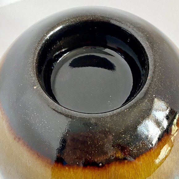 Unmarked | Accents | Drip Glaze Round Ceramic Ball Votive Candle Holder ...